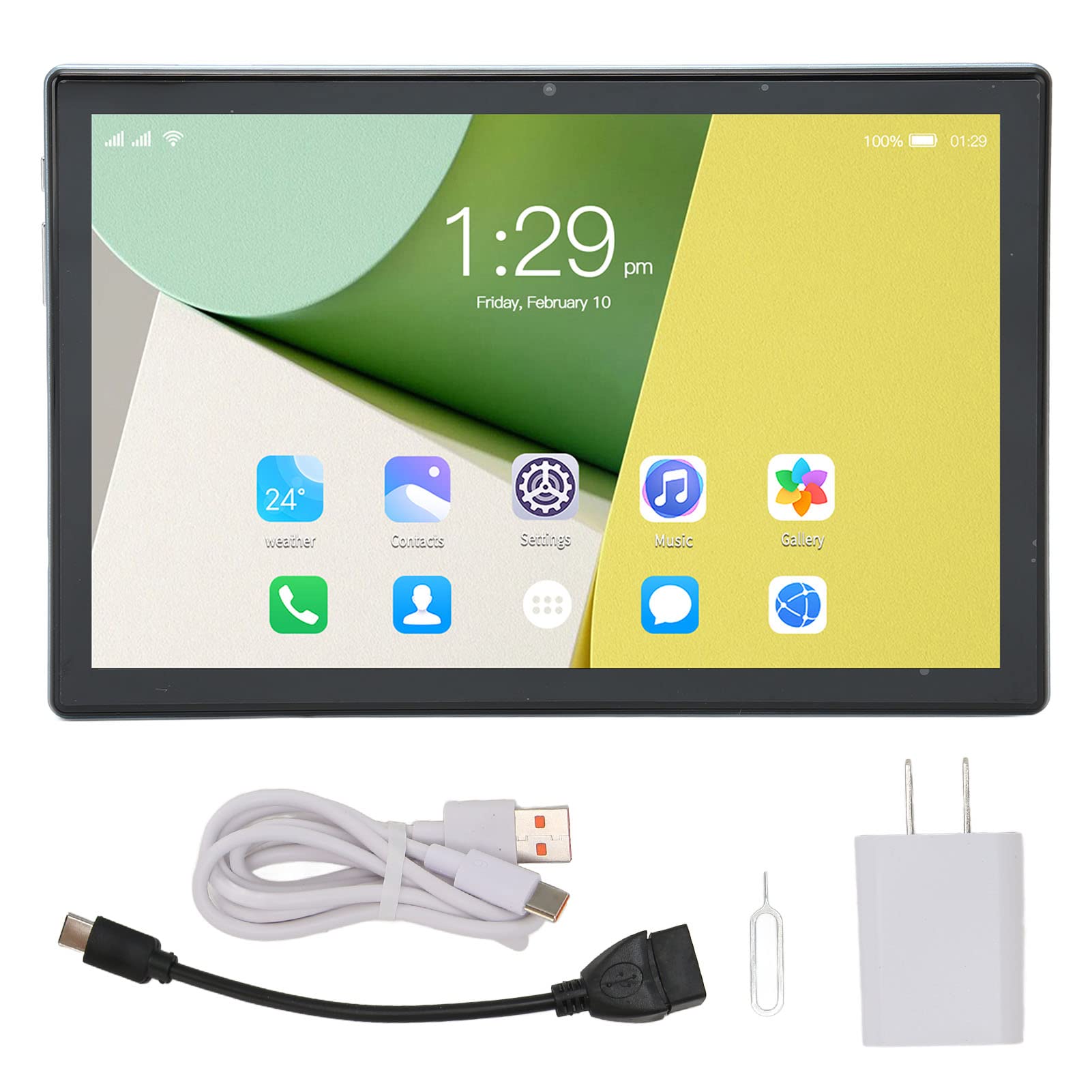 aqxreight 4G Call Tablet, Dual SIM Dual Standby 5G WiFi 100-240V FHD Tablet 8 Core CPU for Android 12 for Reading (US Plug)