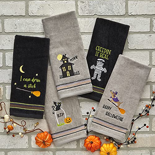 SKL Home by Saturday Knight Ltd. Drive A Stick Hand Towel (2-Pack), Black
