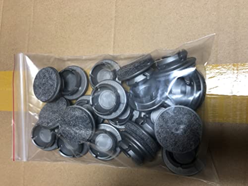 Quiet Glides with Dura Felt | 20 Count | Grey | Heavy Duty | Snaps On School Classroom Chairs and Desks | Eliminates Noise | Prevents Scuffs and Scratches