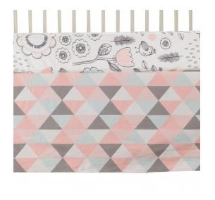 Lolli Living 4-Piece Baby Bedding Crib Set with Sparrow Pattern. Complete Set with Quilt, 2 Fitted Sheets, and Bed Skirt.