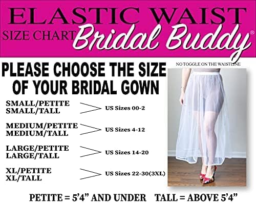 Bridal Buddy Wedding Dress Slip Drawstring Underskirt Accessory β As Seen on Shark Tank