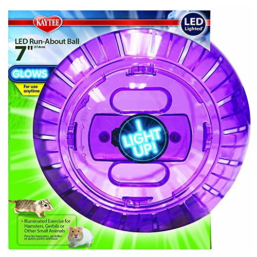 Kaytee 7" Assorted Color LED Light Run-About Exercise Ball For Pet Hamsters & Gerbils
