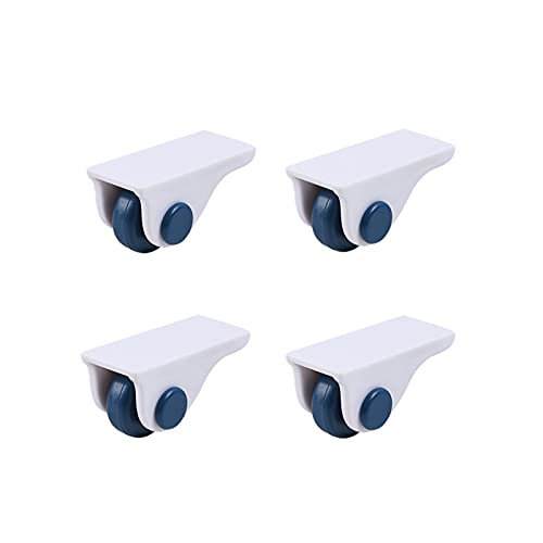ZHUHW 2 Colors Storage Box Roller Wheels for Furniture Household Directional Pulley Self-Adhesive Wearable Storage Box Bottom Caster (Color : Blue)