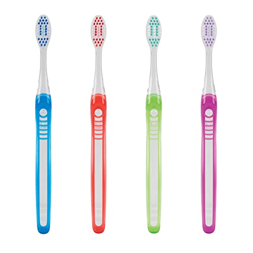 SmileGoods A385 Toothbrush, 38 Tuft, Soft Bristle, 72 Individually Packaged Premium Toothbrushes, Assorted Colors Bulk Pack of 72