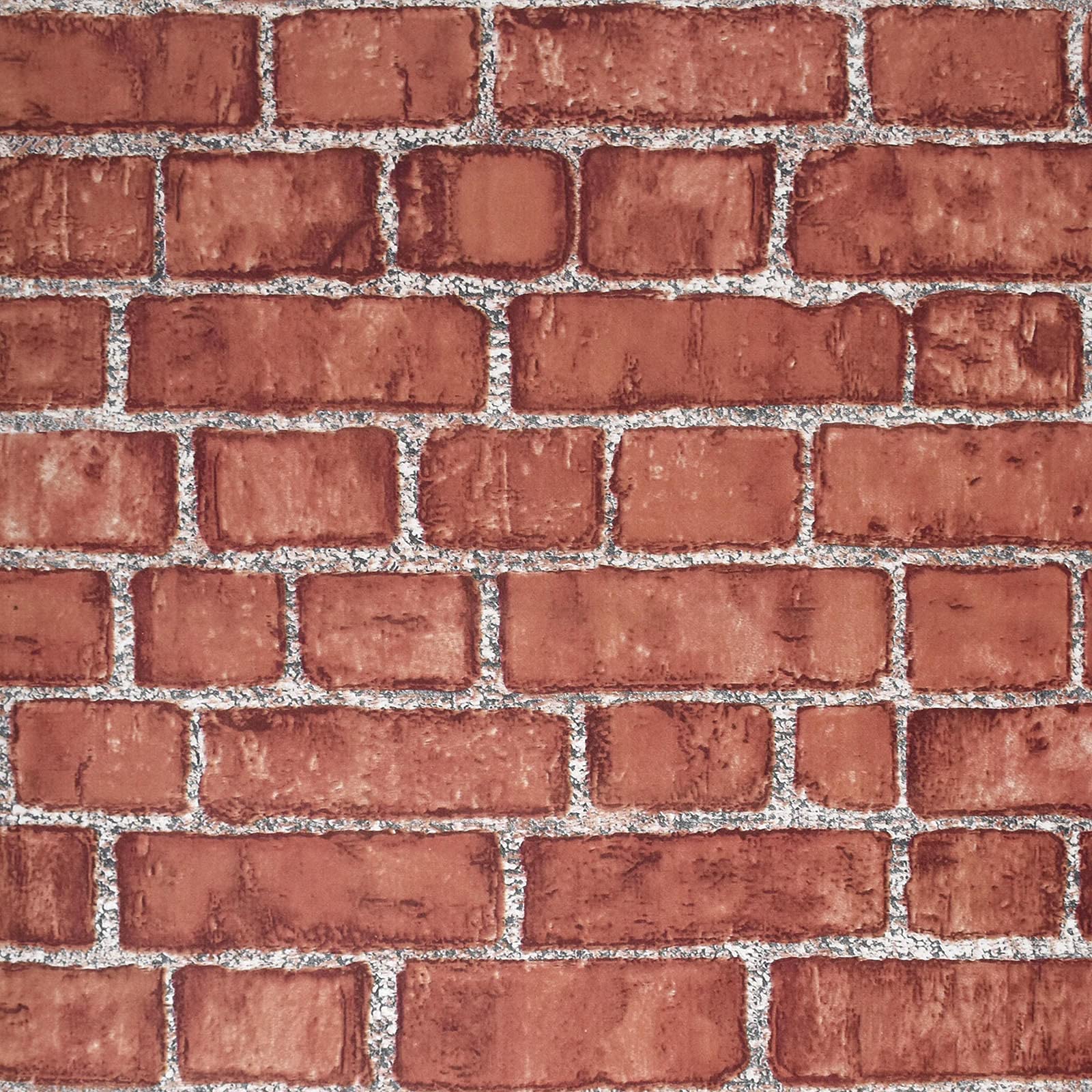 Cohoo Home Red Peel and Stick Wallpaper Brick Contact Paper 18ā Ć118ā Faux 3D Brick Wall Paper Red Self Adhesive Wallpaper Removable Wallpaper Brick Backsplash Stick and Peel Vinyl Film