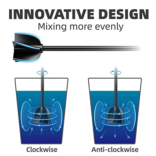 ISTOYO Premium Resin Mixer, Handheld Battery Epoxy Mixer for Saving Your Wrist, Epoxy Resin Mixer Pro, Resin Stirrer for Resin, Resin Molds, Silicone Molds Mixing, DIY Crafts (Included 4 pcs Paddles)