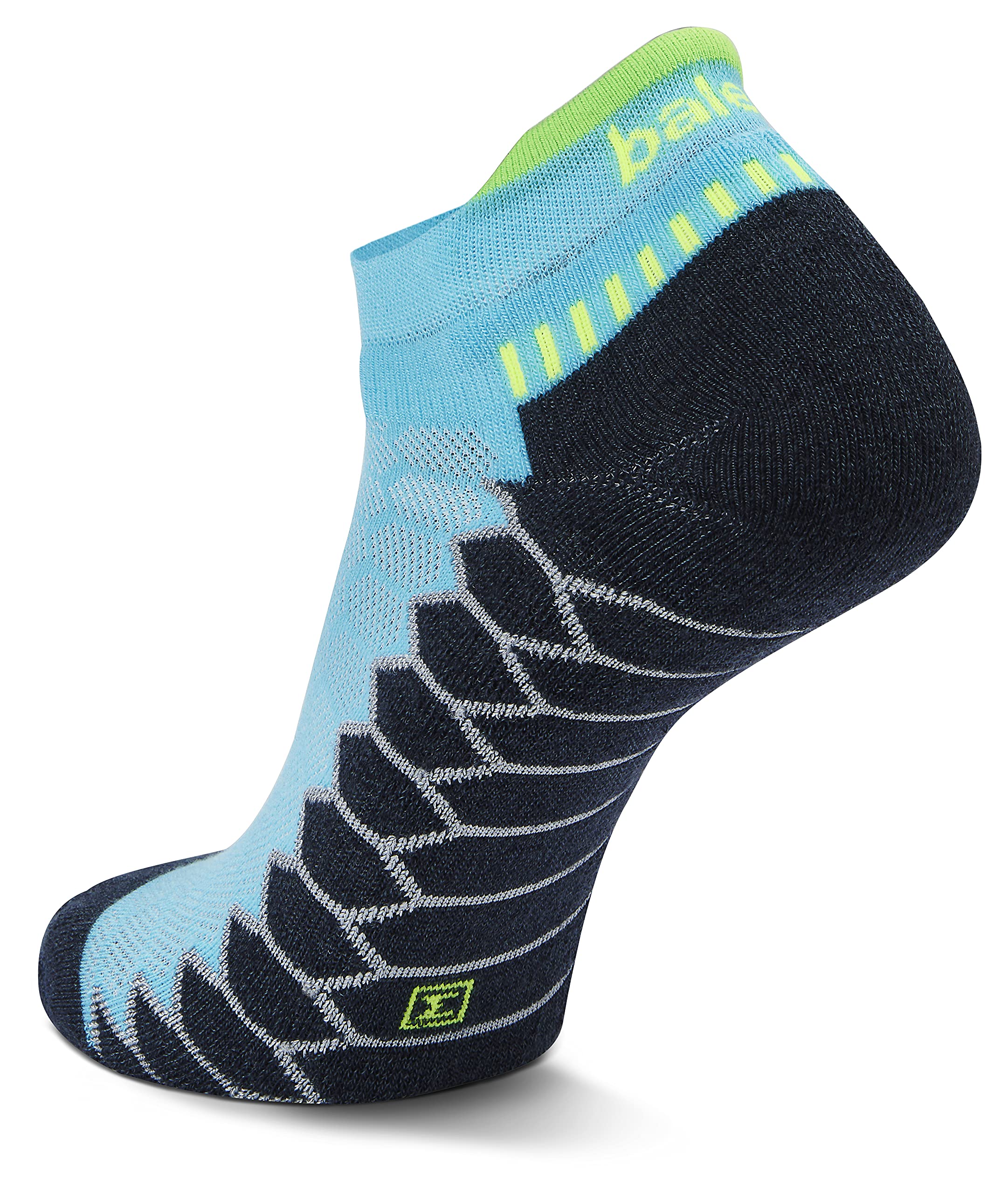 Balega Silver Compression Fit Performance No Show Athletic Running Socks for Men and Women (1 Pair), Aqua, X-Large