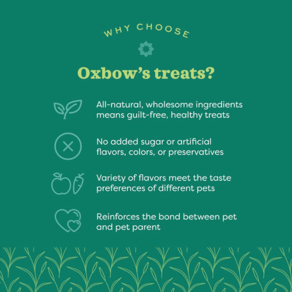 Oxbow Simple Rewards Treats Rabbit Guinea Pig Chinchilla Strawberry .5 oz 3 Pack