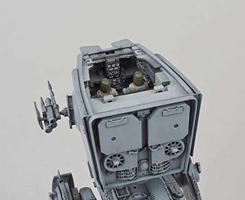 Revell (Bandai Original) 01202 Star Wars at-ST (All Terrain Scout Transport inc. Chewbacca) 1:48 Scale Unbuilt/Pre-Coloured/Clip-Together (Non-Glue) Articulated Plastic Model Kit with Display Base