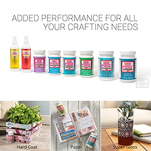 Mod Podge Super Thick Gloss (8-Ounce), CS11297 & CS11301 Waterbase Sealer, Glue and Finish, 8 Oz, Matte