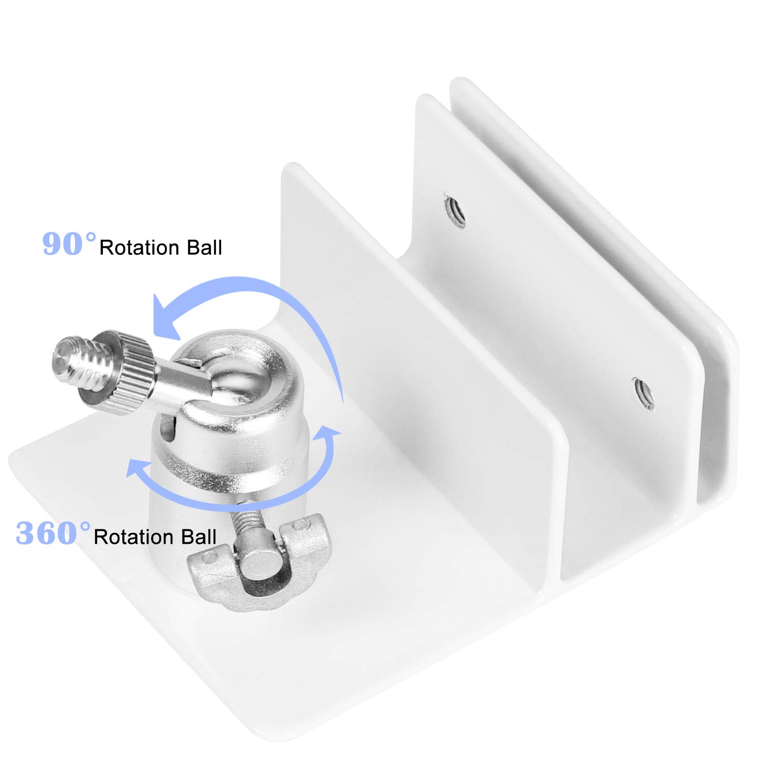 Gutter Mount for Arlo Pro Pro 2 Pro 3 Pro 4, Arlo Ultra & Ultra 2 and Arlo Essential Spotlight, Adjustable Weatherproof Aluminum Alloy Mount Bracket for Your Arlo Surveillance Camera (2 Pack, White)