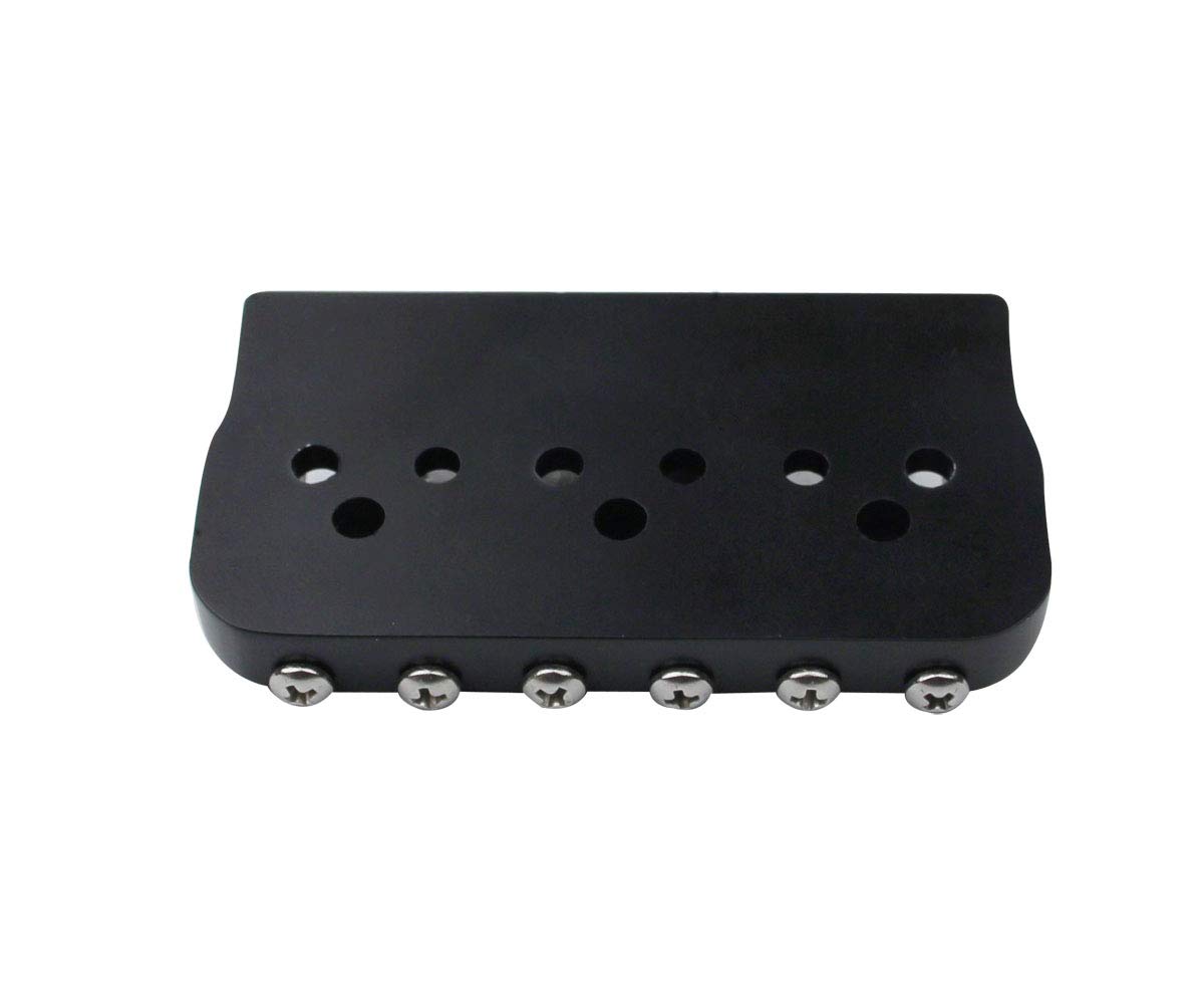 Guyker 6 String Guitar Fixed Bridge – Metal Hardtail Bridges Replacement Part for Electric Guitar (Black)