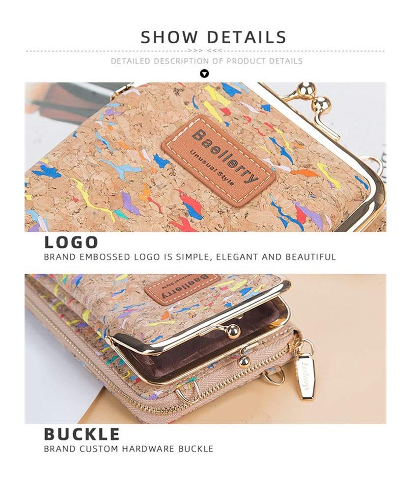 GXF-BAELLERRY Ladies Long Wallet Large Capacity Fashion Mobile Phone Bag Shoulder Messenger Bag (Color : 07)