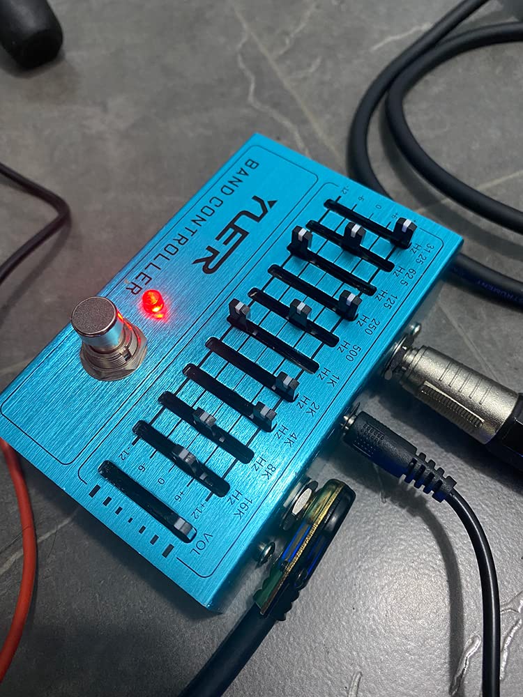 Band Controller Equalizer 10 Band EQ Pedal for Electric Guitar Bass True Bypass 31.25Hz to16kHz Effects