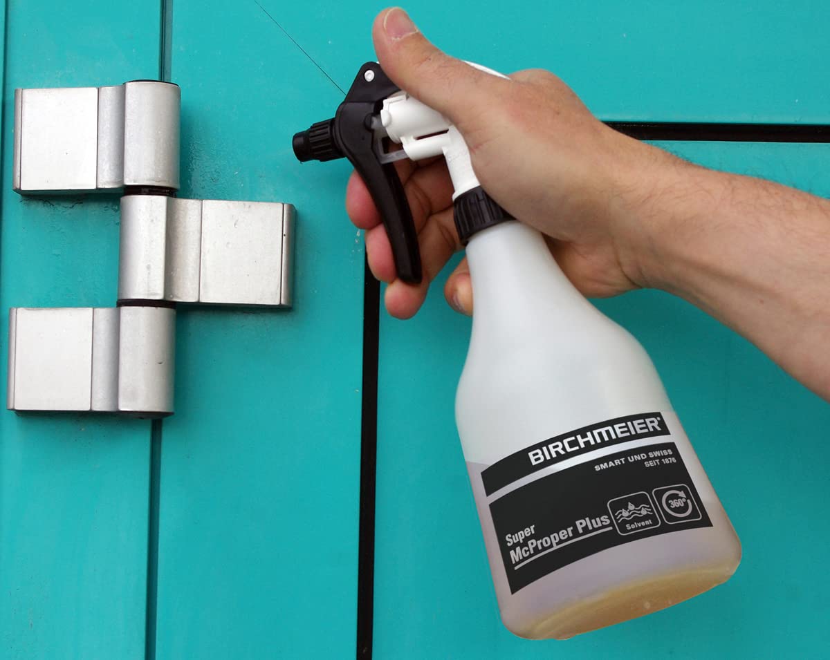Consolidated Plastics Super Plus Professional Chemical & Solvent Resistant Empty Spray Bottle (16oz) Swiss Made Cleaning Bottle with Durable & Powerful Trigger Pump, 360° Spray in Any Direction