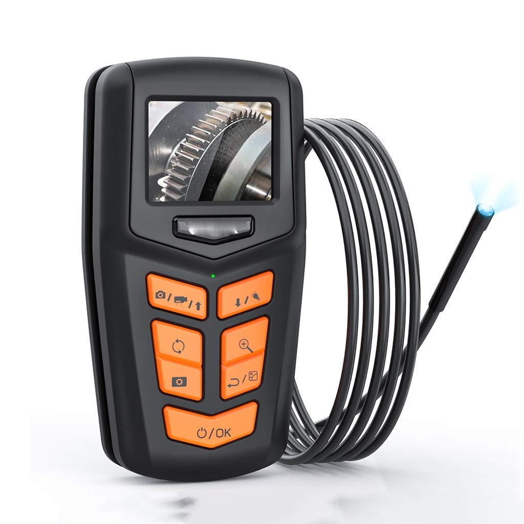 BHVXW 5.5mm 1080P Snake Camera Industrial Endoscope Handheld Automotive Borescope Inspection Camera Hidden Semi-Rigid Cable