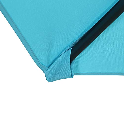 HYD-Parts 11 FT Large Patio Umbrella Waterproof and Sun Shade 360-Degree Outdoor Umbrella with Tilt and Crank (Blue)