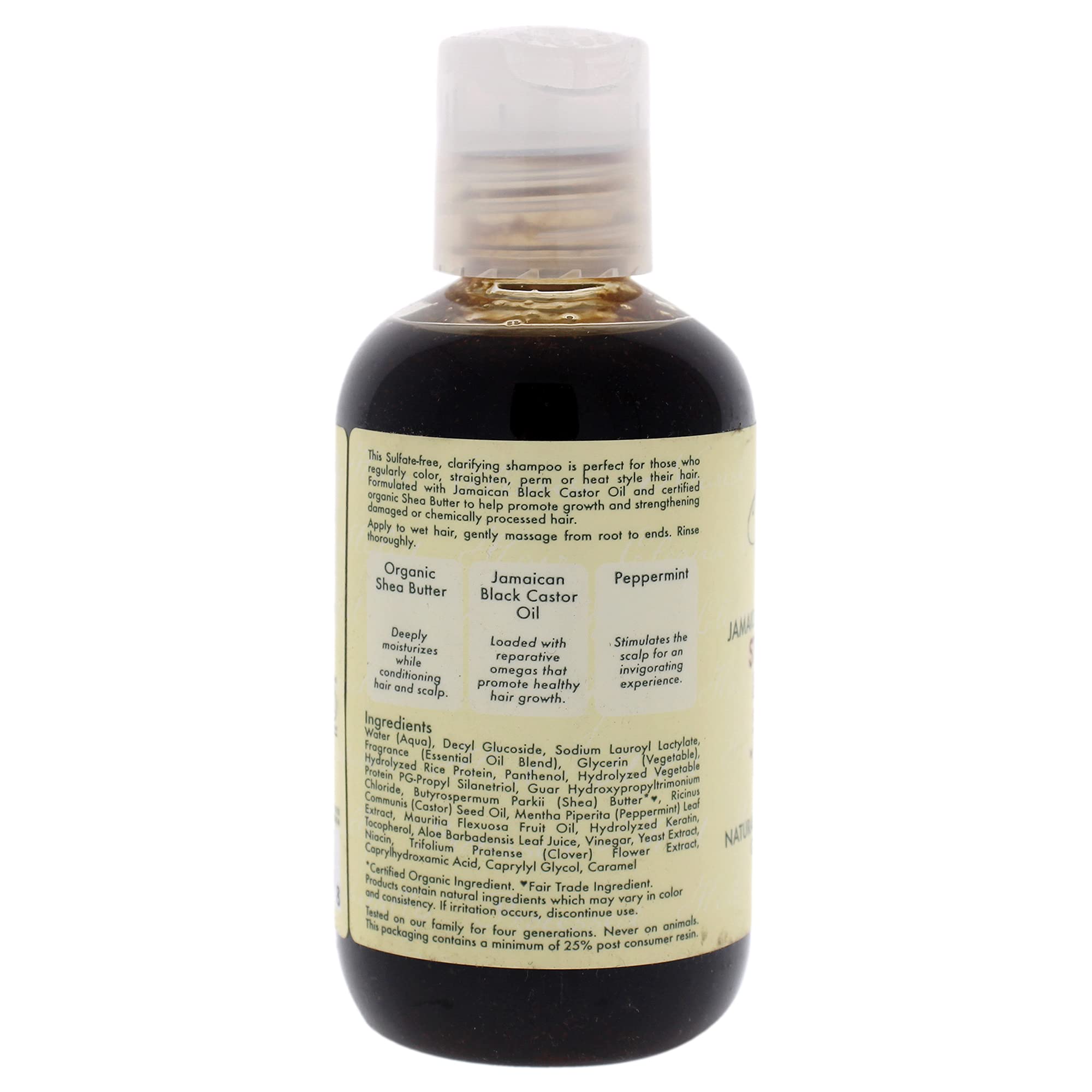 Shea Moisture Jamaican Black Caster Oil Shampoo By for Unisex - 3.2 Oz Shampoo, 3.2 Ounce (I0084728)
