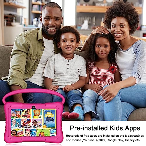 NORTH BISON Kids Tablet, 7 inch Android 11.0 Tablet for Kids, 3GB RAM 32GB ROM Toddler Tablet with Bluetooth, WiFi, GMS, Parental Control, Dual Camera, Shockproof Case, Educational, Games