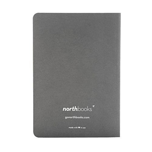 Northbooks A5 Dotted Bullet Notebook Journal | 5.8” x 8.2” Dot Grid Journals | Soft Cover Eco-Friendly Premium Recycled Cream Color Paper 144-Pages | Made in USA | 2-Pack
