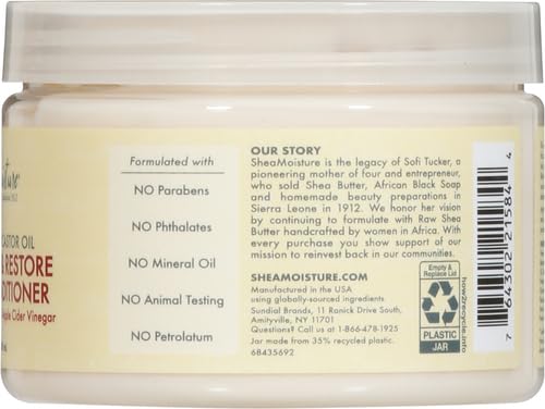 SheaMoisture Leave-In Conditioner with Pure Jamaican Black Castor Oil for Damaged, Over-Processed Hair - Softens and Detangles, 11.5 oz