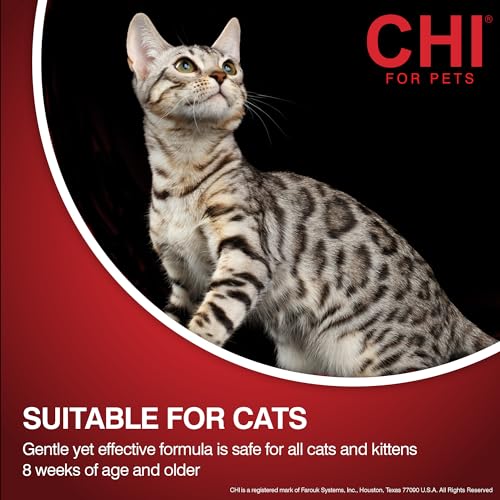 CHI for Cats Cleansing and Refreshing Wipes for Cats, 50 Count | Best Cat Wipes for Cats Who Hate Baths | Sulfate & Paraben Free, pH Balanced for Cats, Made in The USA