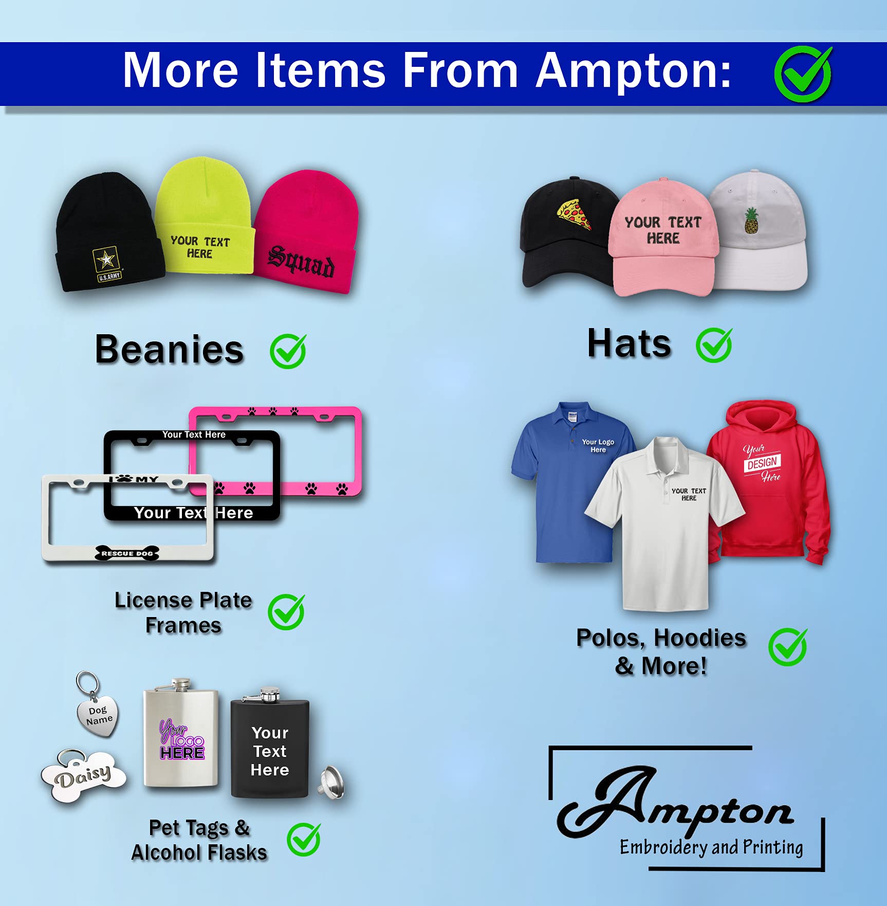 Ampton Custom-Built Fits Men & Women Structured Dad Cap Customized Hat Birthday Present Navy, 0-8