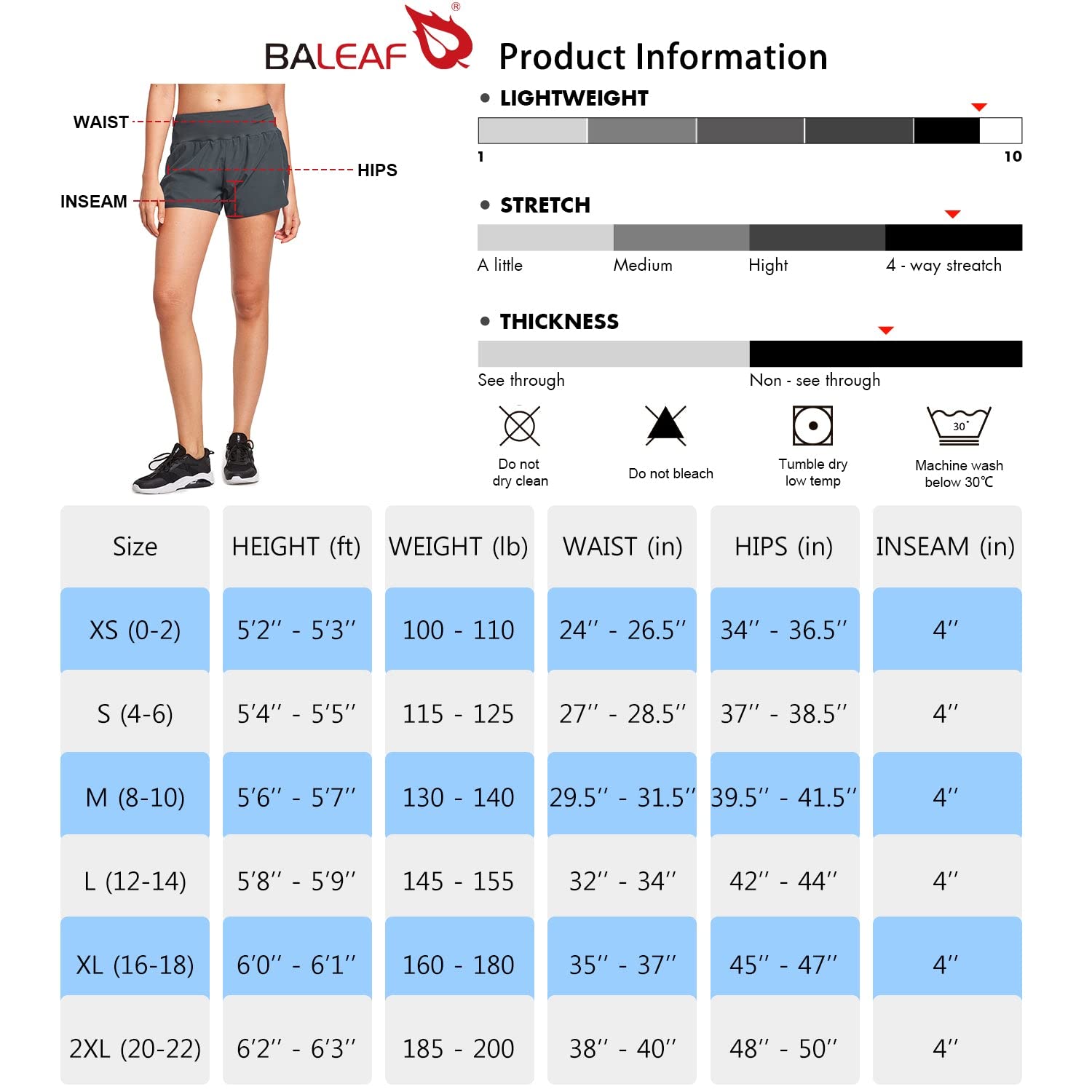BALEAF Women's 4 Inches High Waisted Athletic Training Shorts with Liner Back Zippered Pocket Quick-Dry Shorts Grey M