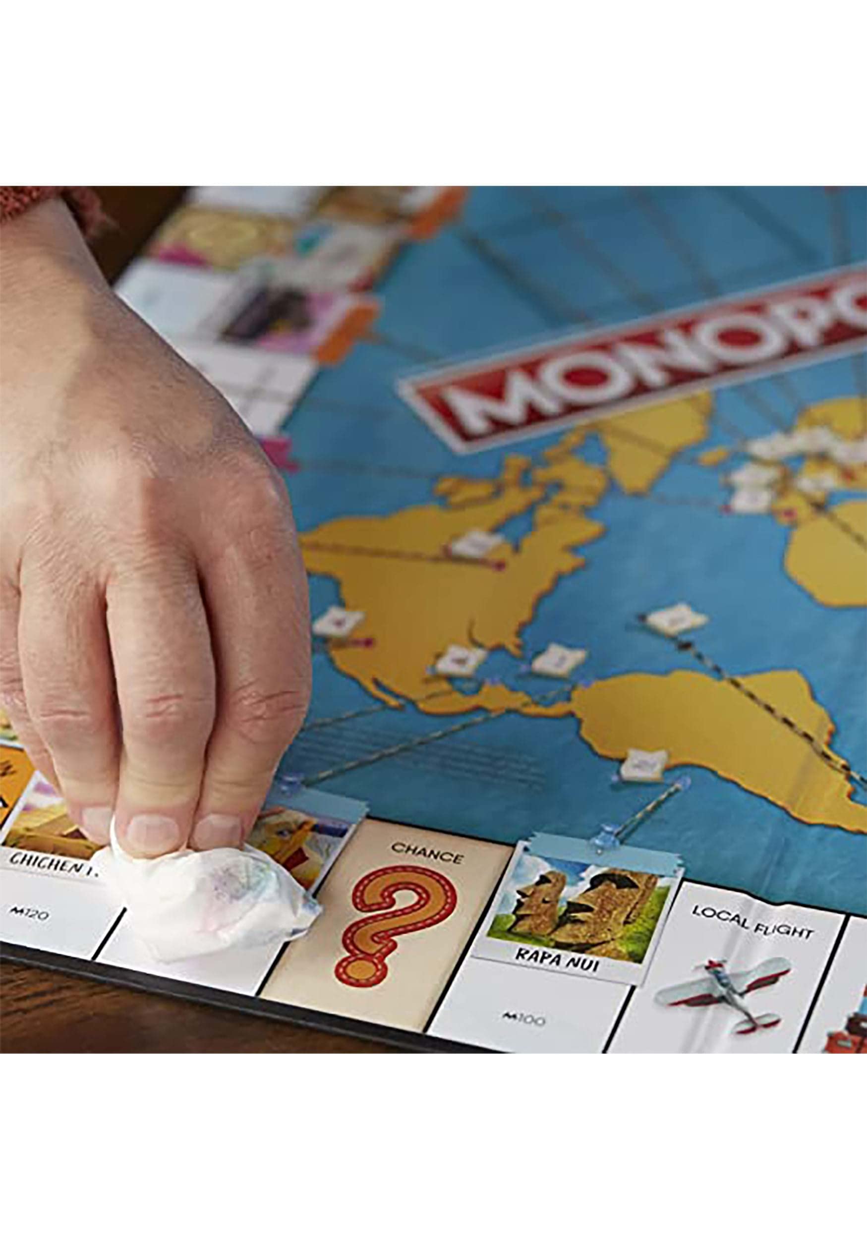 Hasbro Gaming Monopoly World Tour Board Game with Token Stampers and Dry-Erase Gameboard for Family Game Night