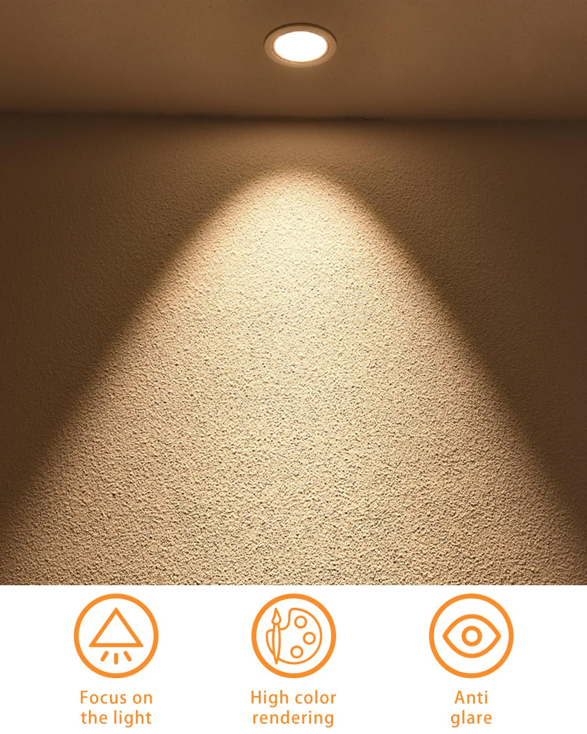 GOHDLAMP MR16 LED Bulbs 50W Halogen Equivalent Landscape Light Bulbs, 2700K Warm White 5W GU5.3 MR16 12V Spotlight Bulb, Non-Dimmable 38° Beam Angle for Landscape, Recessed, Track Lighting 6 Pack