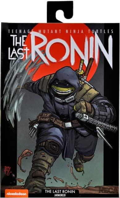 NECA Teenage Mutant Ninja Turtles Last Ronin 7-Inch Action Figure with Interchangeable Head and Hands (IDW Comics, Armored)