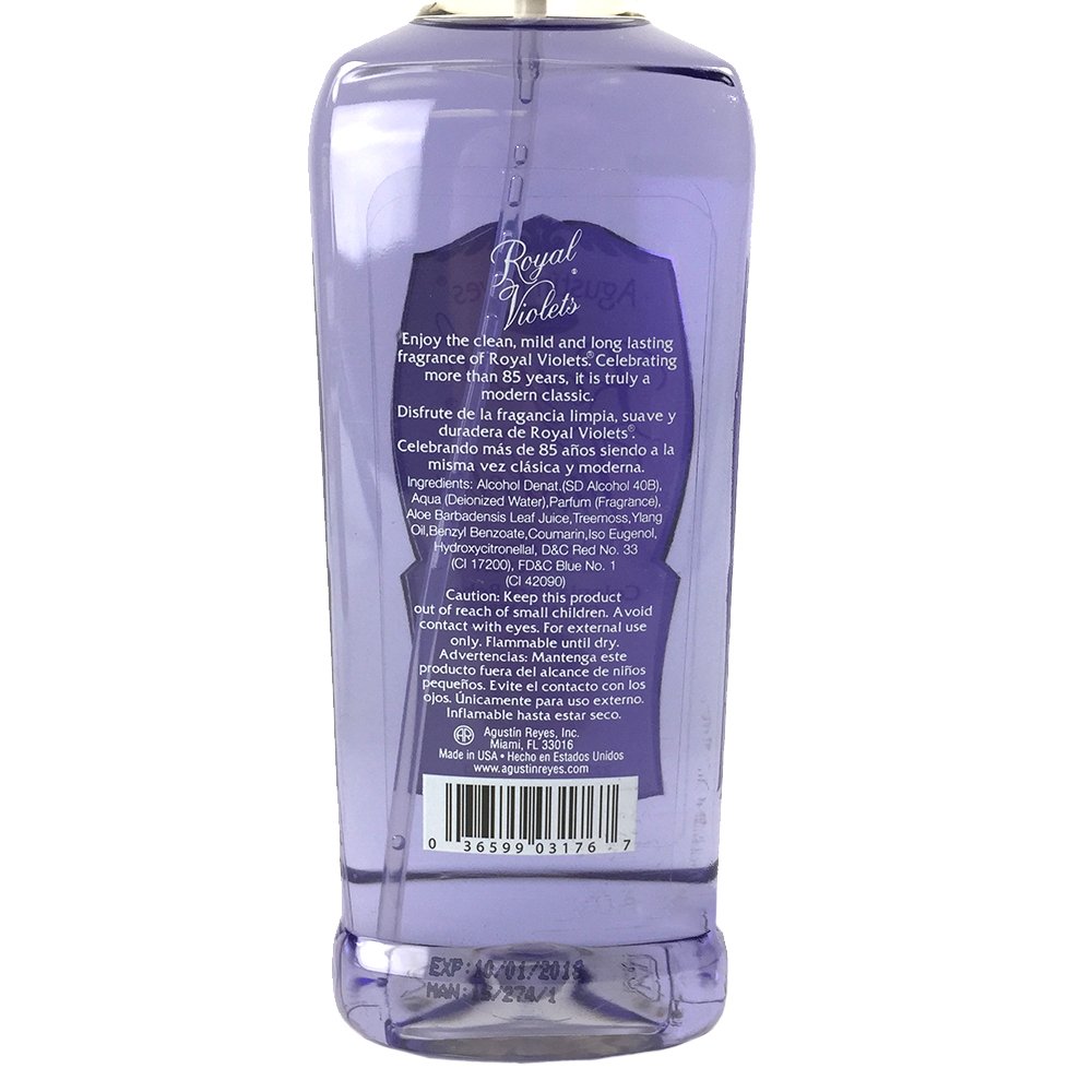 Royal Violets Baby Cologne. Clean, Mild and Long Lasting Fragrance. With Aloe Vera. 7.6 Fl Oz / 225 ml. Pack of 3
