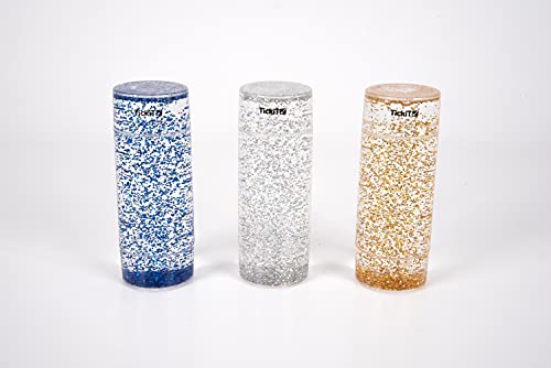 TickiT Sensory Glitter Storm - Set of 3 - Blue, Silver, Gold - Calming Glitter Tubes for Stress and Anxiety Relief - Encourage Focus and Concentration - Special Needs Toy