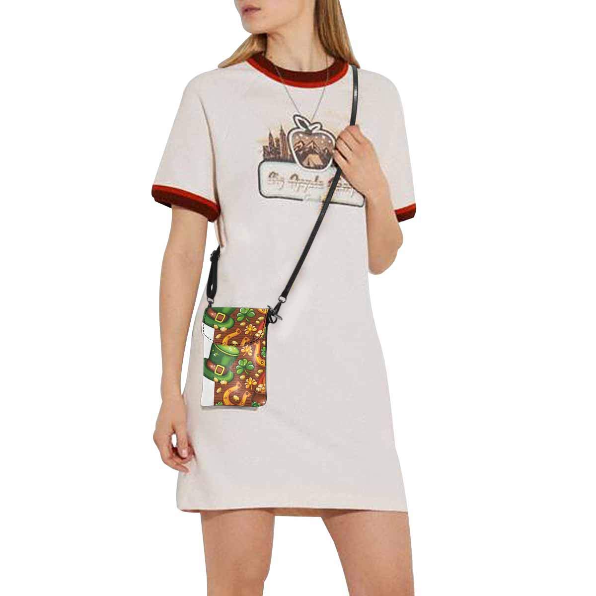 InterestPrint Womens PU Leather Crossbody Shoulder Bag Cell Phone Purse Travel Wallet St Patrick