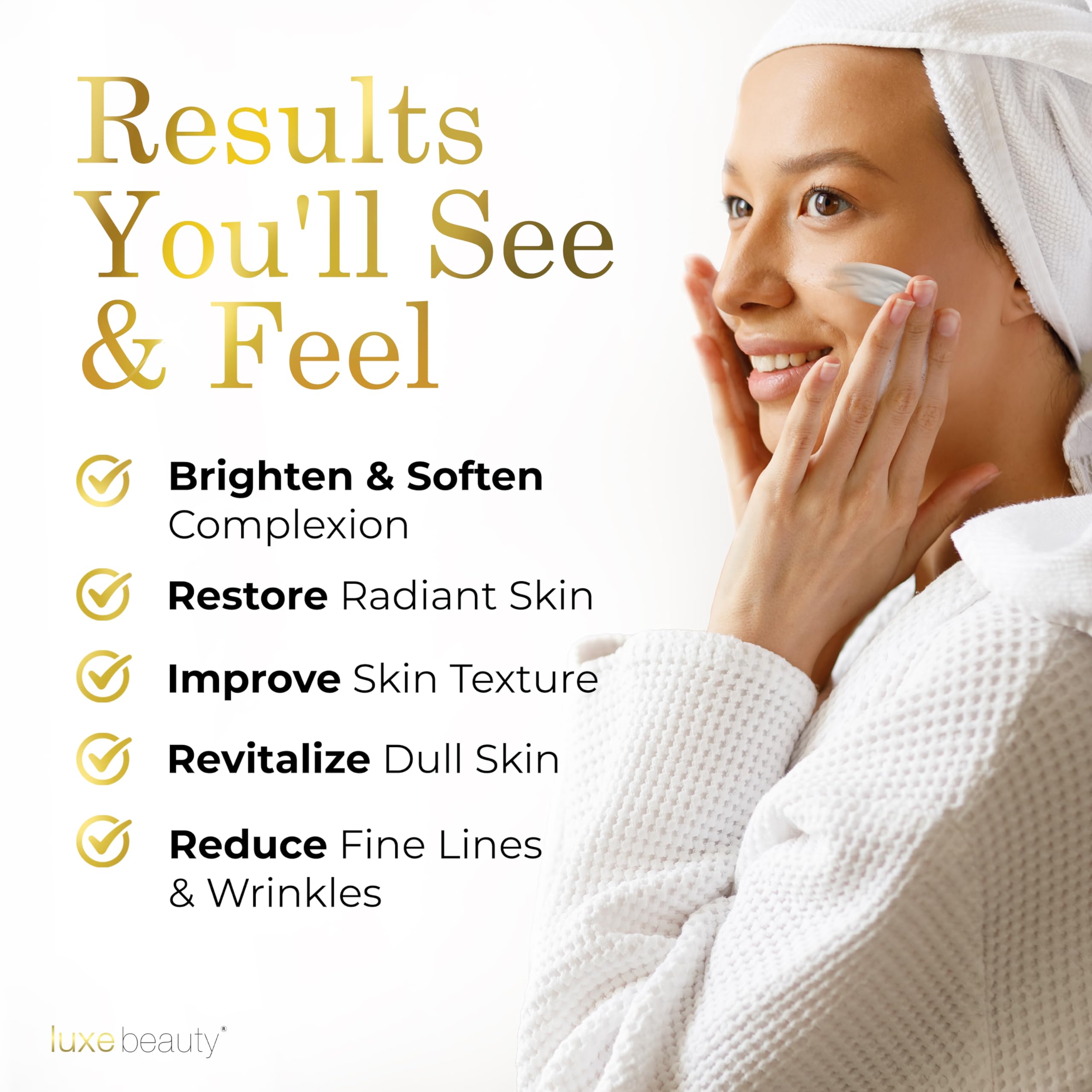 Luxe Beauty: Unscented Luxury Lotion - Anti-Aging Hand & Body Lotion with Hyaluronic Acid - Moisturizing, Lightweight, Non-Greasy Formula for Silky Smooth Skin - Gentle Hand Cream & Body Moisturizer