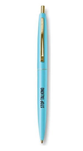 Snarky Boss Lady Pen Set in Brilliant Multicolor - Set of 6 Refillable Black Ink Ballpoint Click Clic Pens