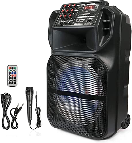 Amtone Ridgeway Rechargeable Big Bluetooth Speakers for Party DJ Subwoofer Speaker Multi-Lights Speaker 3600m Ah Batteries Powerful Maximum 4000 Watts Speaker (Ridgeway 12 Inch)