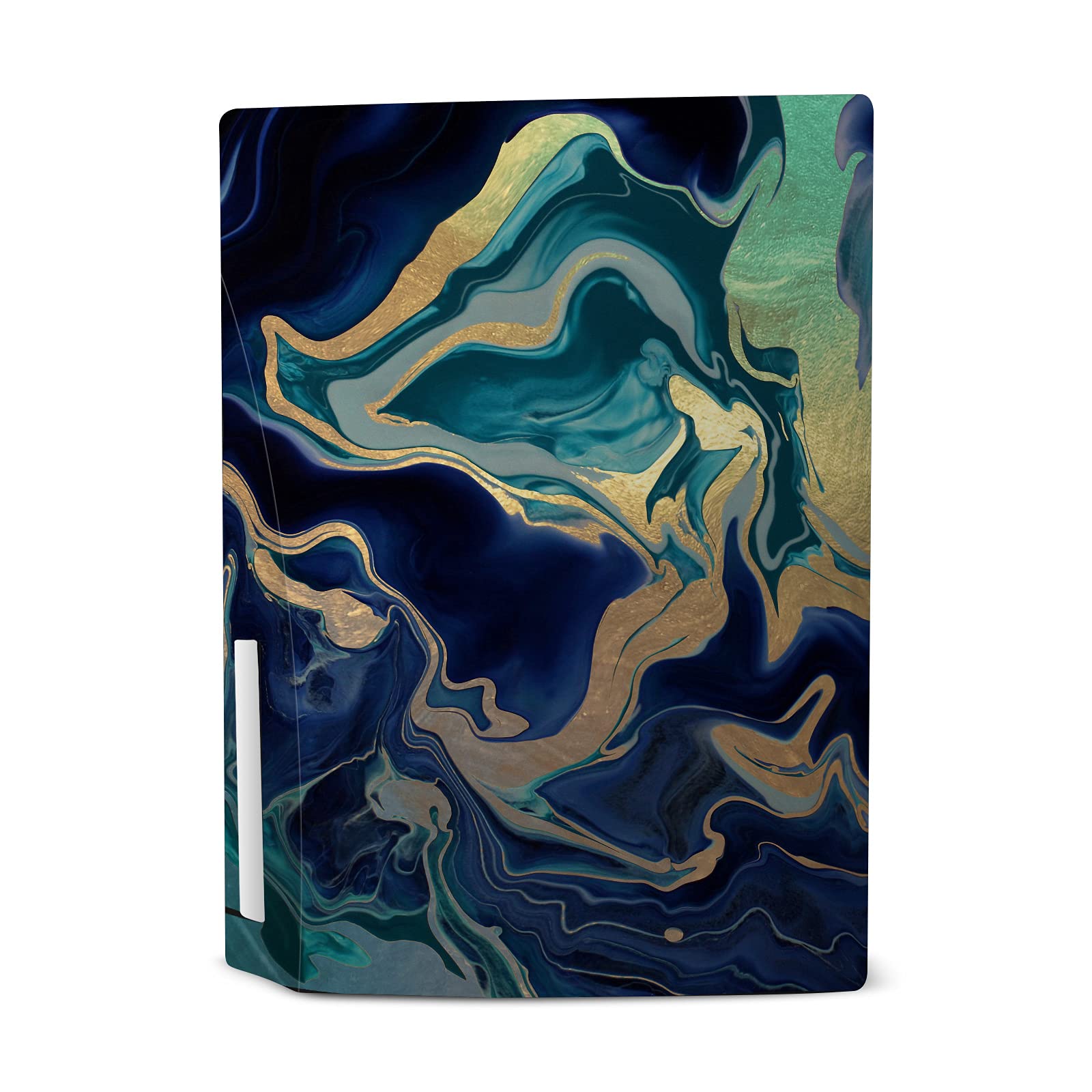 Head Case Designs Officially Licensed Monika Strigel Indigo Art Mix Vinyl Faceplate Sticker Gaming Skin Decal Cover Compatible With Sony PlayStation 5 PS5 Disc Edition Console