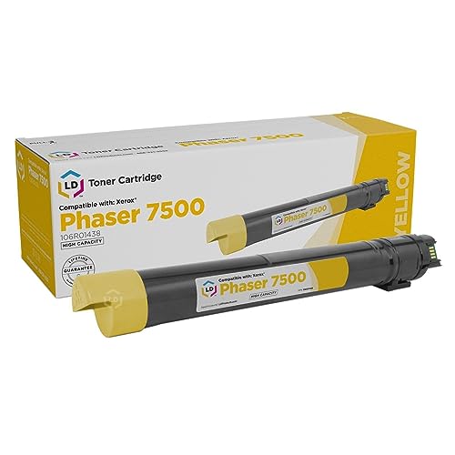 LD Products Remanufactured Toner Cartridge Replacements for Xerox Phaser 7500 High Capacity (Cyan, Magenta, Yellow, 3-Pack)