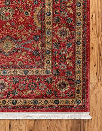 Rugs.com Chelsea Collection Rug β 5' x 8' Red Medium Rug Perfect for Bedrooms, Dining Rooms, Living Rooms