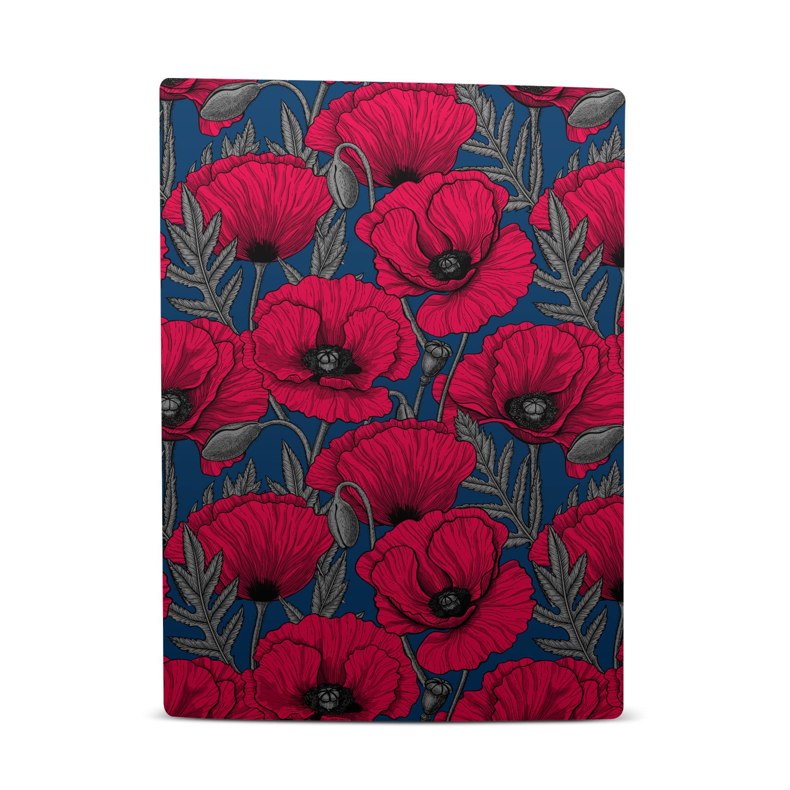 Head Case Designs Officially Licensed Katerina Kirilova Night Poppy Garden Patterns Vinyl Faceplate Gaming Skin Decal Compatible With Sony PlayStation 5 PS5 Digital Console and DualSense Controller