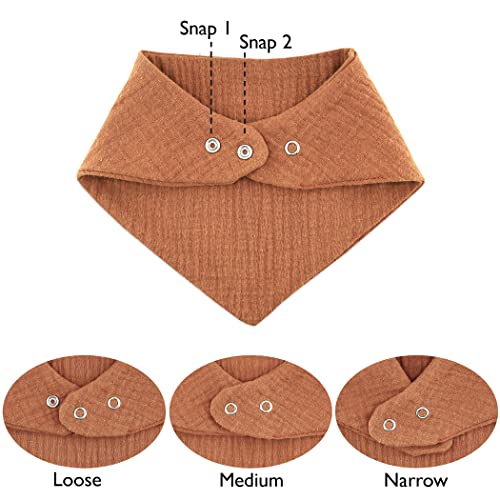 Meerdif Muslin Baby Bibs 10 Pack Baby Bandana Drool Bibs for Unisex Boys Girls, 100% Cotton 10 Solid Colors Set for Teething and Drooling