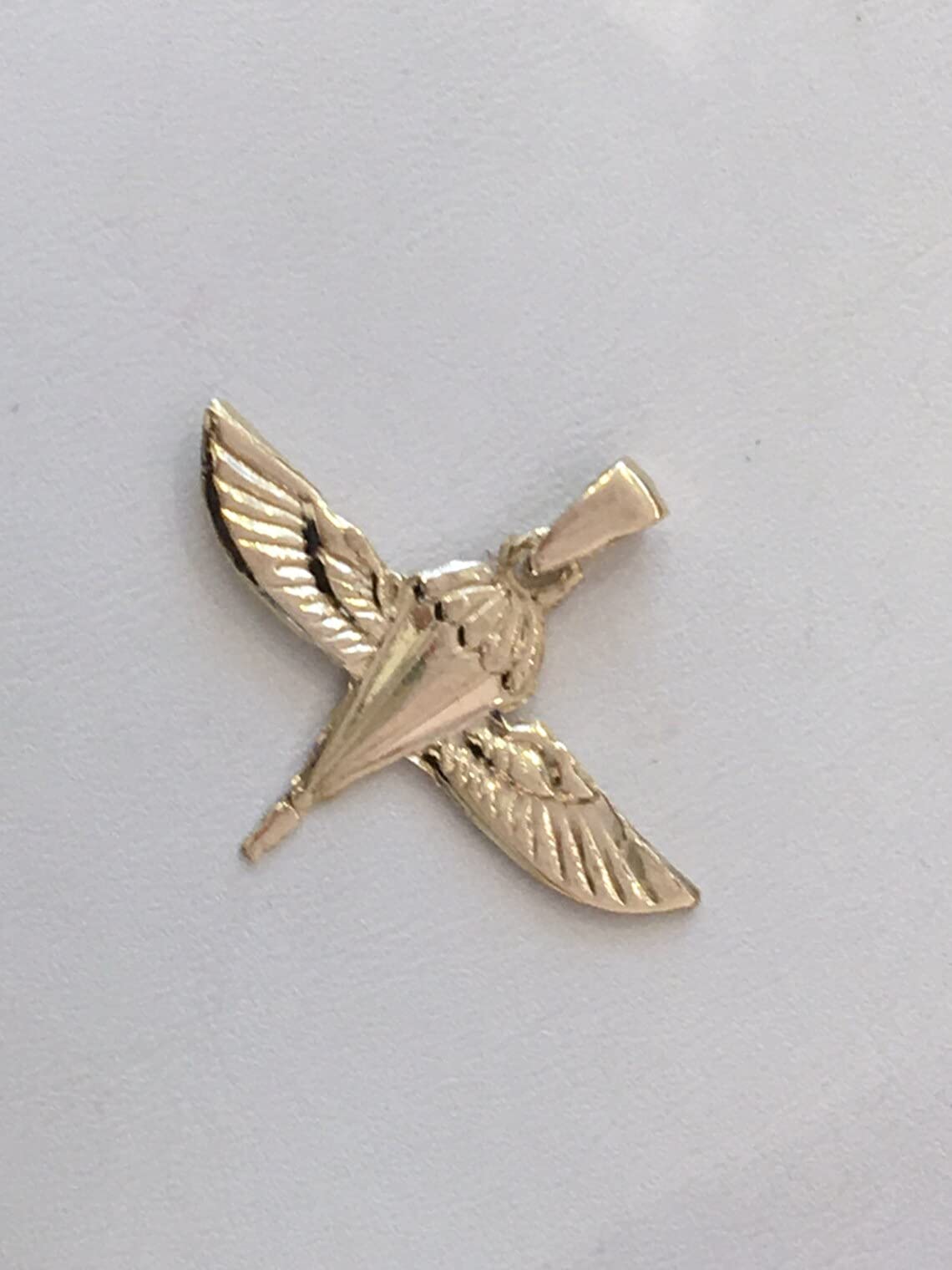 Baltinester Handmade IDF Wings Israeli Army Paratrooper Pendant in 14k Yellow Gold 20.5 x 30 mm Jewelry