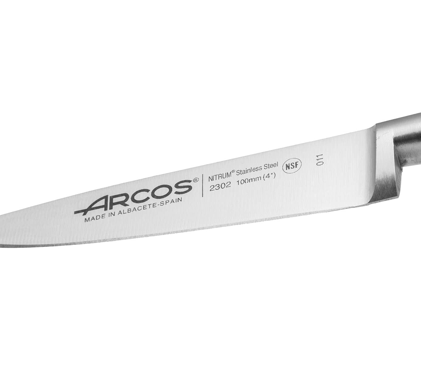 ARCOS Paring Knife 4 Inch Stainless Steel. Kitchen Knife for Peeling Fruits and Vegetables. Ergonomic Polyoxymethylene Handle and 100mm Blade. Series Riviera. Color Black
