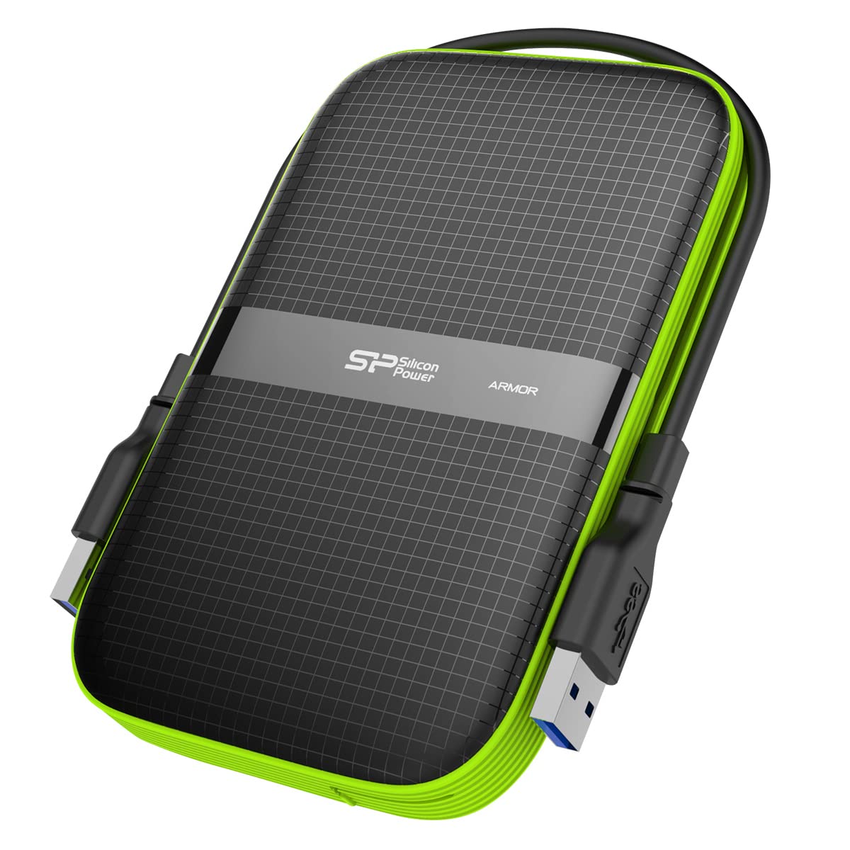Silicon Power Black 1TB Rugged Portable External Hard Drive Armor A60, Shockproof USB 3.0 for PC, Mac, Xbox and PS4, Black