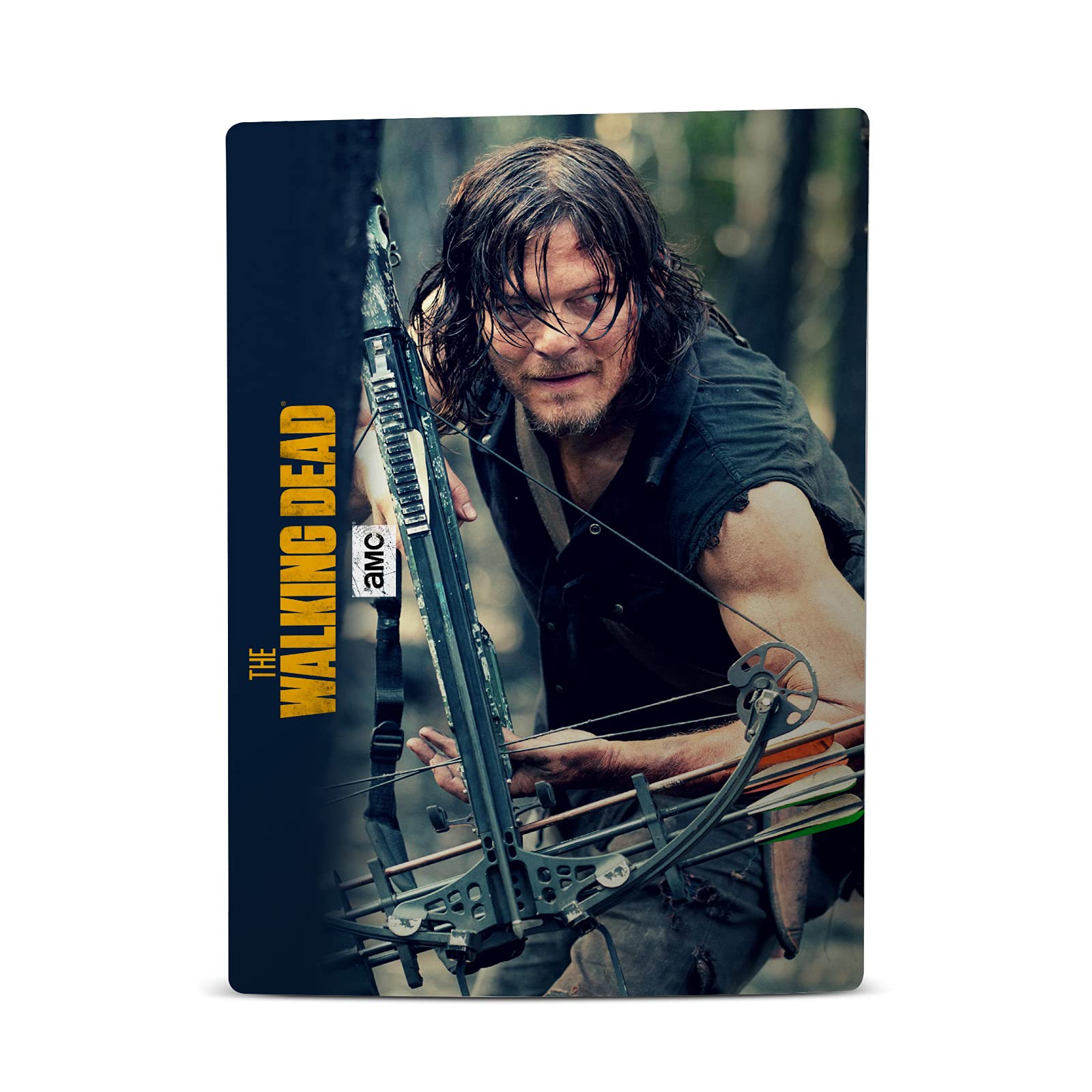 Head Case Designs Officially Licensed AMC The Walking Dead Daryl Lurk Daryl Dixon Graphics Vinyl Faceplate Sticker Gaming Skin Decal Cover Compatible With Sony PlayStation 5 PS5 Disc Edition Console