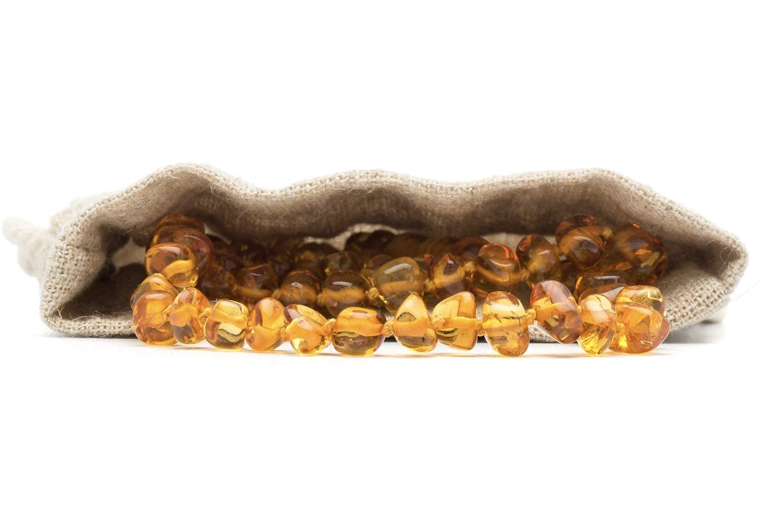 Baltic Wonder Baltic Amber Necklace (Baroque Honey) Unisex - 100% Certified Authentic Baltic.