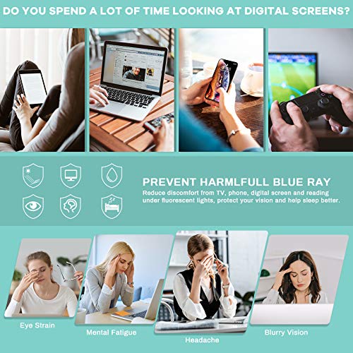 Gaoye Blue Light Blocking Glasses, Retro Round Eyewear Frame Anti Eyestrain Computer Glasses for Women Men - GY1688 (Tea Leopard/Transparent Lens)