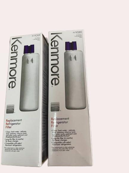 Kenmore Refrigerator Replacement 1, ,9930,9081 Water Filter, White, (2 PACKS)