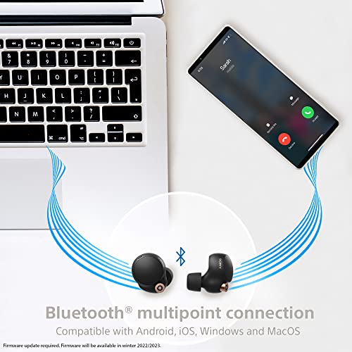 Sony WF-1000XM4 Truly Wireless Noise Cancelling Headphone - Optimised for Alexa and Google Assistant - with Built-in mic for Calls - Bluetooth Connection - Black/Copper